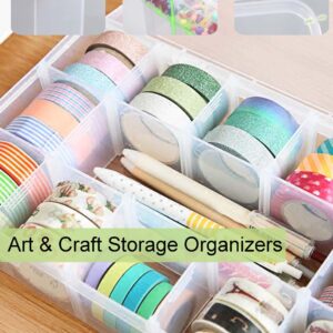 YVUDW Tackle Box Organizer Plastic Jewelry Box with Dividers Snackle Box Charcuterie Container Bead Organizer Containers Craft Storage Organizers 4 Pack