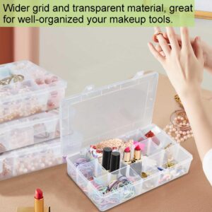 YVUDW Tackle Box Organizer Plastic Jewelry Box with Dividers Snackle Box Charcuterie Container Bead Organizer Containers Craft Storage Organizers 4 Pack