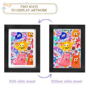 GraduationMall Kids Art Frames, Front Opening A4 Kids Artwork Display Frame Picture Frame for 50+ Pictures, Children Drawing Crafts Storage Frame