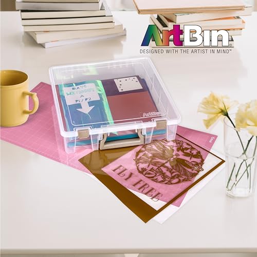 ArtBin 6955RK Super Satchel 1-Compartment Box, Art & Craft Organizer, 1-Pack, Translucent Blush