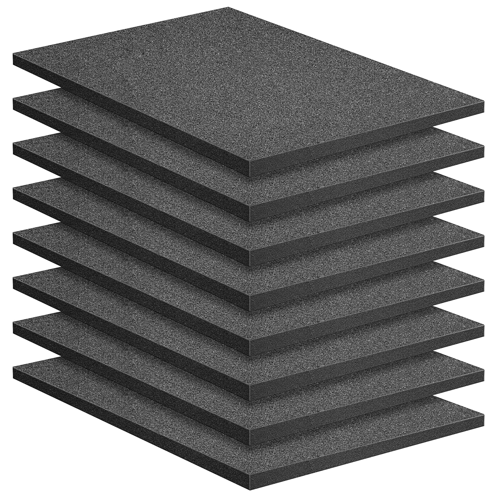 DECOHS 4 Pcs Polyurethane Foam Sheet- 16 x 12 x 1 Inch Cuttable Foam Inserts for Cases- Packing Foam Pads for Toolbox Camera Storage and Crafts