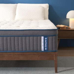 king mattress, lechepus 14 inch cooling-gel memory foam and individually pocket innerspring hybrid mattress, plush king size mattress in a box, certipur-us certified,support & pressure relief,76"*80"