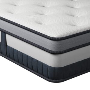 vesgantti king mattress 12 inch innerspring multilayer hybrid king size mattress - ergonomic design with memory foam and pocket spring mattress king size - box top series medium firm feel