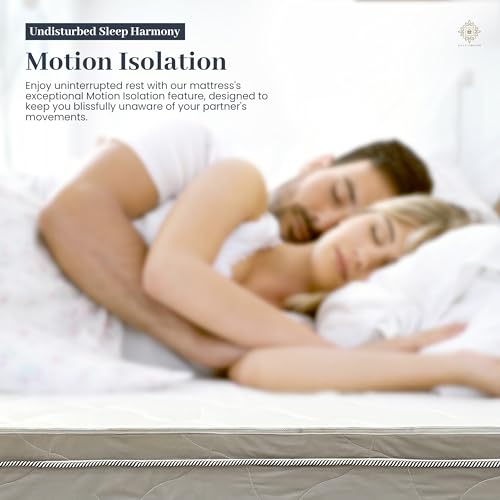 King Size Mattress - 8 Inch Cool Comfort Foam & Spring Hybrid Mattress with Breathable Organic Cotton Cover - Quilted Soft Tight Top - Rolled in a Box - Oliver & Smith