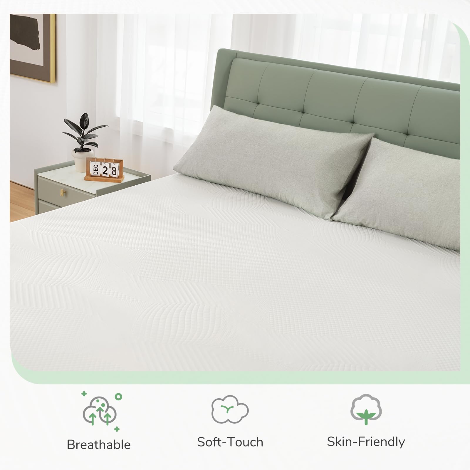 Novilla King Size Mattress, 10 Inch Gel Memory Foam Mattress for Cooler Night‘s Sleep & Enhanced Support, Medium Firm Bed Mattress King Size