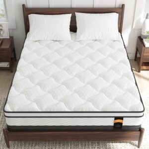 Maxzzz King Mattress in a Box 12 Inch Bamboo & Gel Infused Memory Foam Pocket Spring Hybrid Mattress - Medium Firm - CertiPUR-US Certified