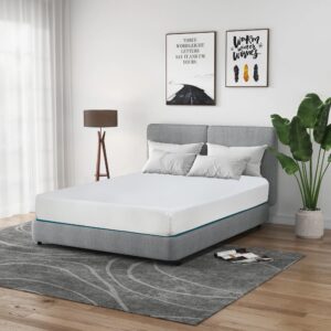 haiput wam king size mattress in a box, breathable 8 inch mattress, bamboo charcoal gel memory foam mattress certipur us certified, firm mattress for sleep and pressure relief, fiberglass free