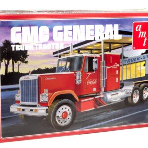 AMT 1976 GMC General Semi Truck Coca Cola Edition 1/25 Scale Model Big Rig Hauler Model Kit, Green (AMT1179)