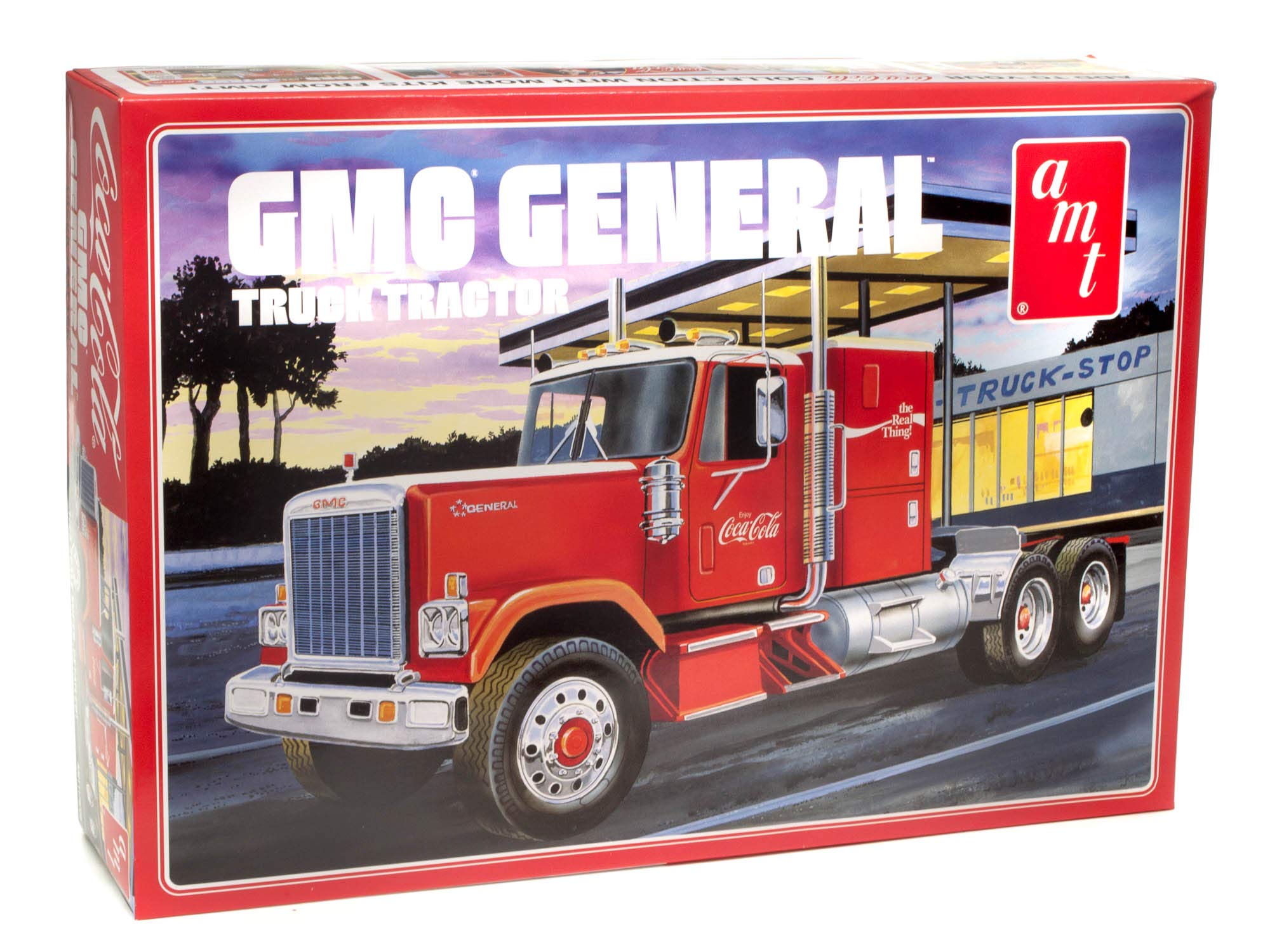 AMT 1976 GMC General Semi Truck Coca Cola Edition 1/25 Scale Model Big Rig Hauler Model Kit, Green (AMT1179)