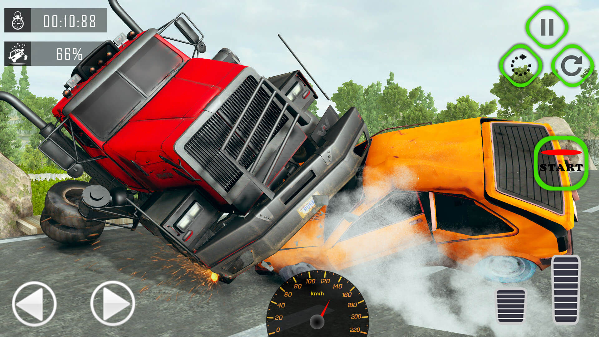 Beam Drive Semi Truck Crash Test Simulator - Truck Games 3D