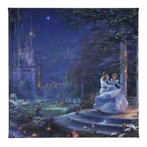 thomas kinkade cinderella (cinderella dancing in the starlight, 14" x 14")