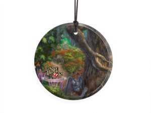 trend setters the wizard of oz – witch and monkey – thomas kinkade studios - 3.5” starfire prints hanging glass print accessory - ideal for gifting and collecting