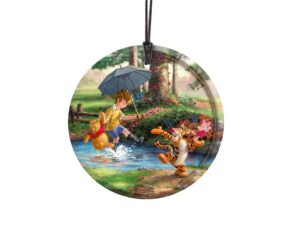 thomas kinkade studios (winnie the pooh i) starfire prints hanging glass spcir467