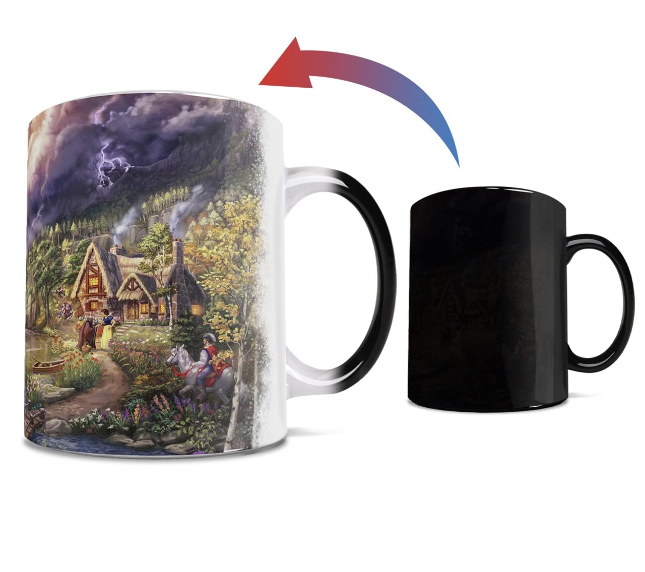 Morphing Mugs Disney – The Evil Queen – Thomas Kinkade Studios - One 11 oz Color Changing Ceramic Mug – Image Revealed When HOT Liquid Is Added!