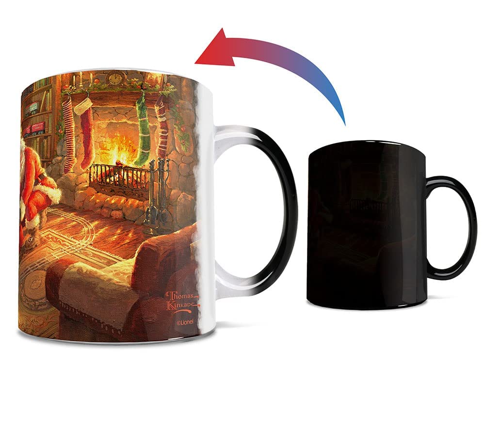 Morphing Mugs Thomas Kinkade Studios – Lionel – Santa’s Special Delivery – Trainset – Toys – One 11 oz Color Changing Ceramic Mug – Image Revealed When HOT Liquid Is Added!