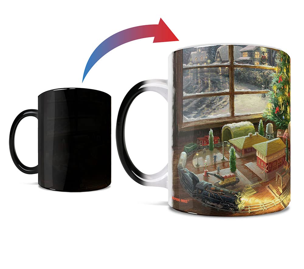 Morphing Mugs Thomas Kinkade Studios – Lionel – Santa’s Special Delivery – Trainset – Toys – One 11 oz Color Changing Ceramic Mug – Image Revealed When HOT Liquid Is Added!