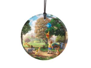 thomas kinkade studios (winnie the pooh ii) starfire prints hanging glass spcir472