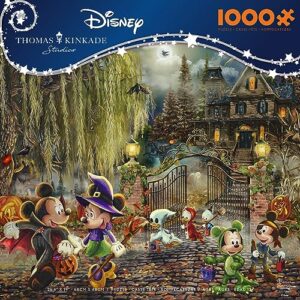 Ceaco - Thomas Kinkade - Disney - Mickey and Minnie Halloween Fun - 1000 Piece Jigsaw Puzzle