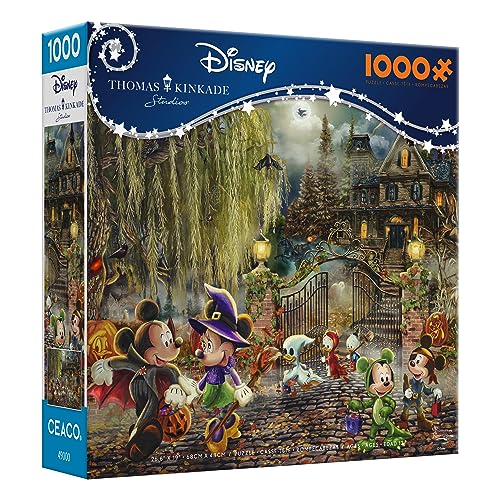 Ceaco - Thomas Kinkade - Disney - Mickey and Minnie Halloween Fun - 1000 Piece Jigsaw Puzzle