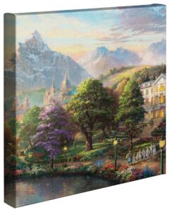 thomas kinkade studios the sound of music 14 x 14 gallery wrapped canvas