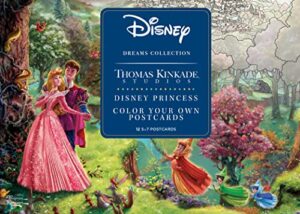 disney dreams collection thomas kinkade studios disney princess color your own postcards