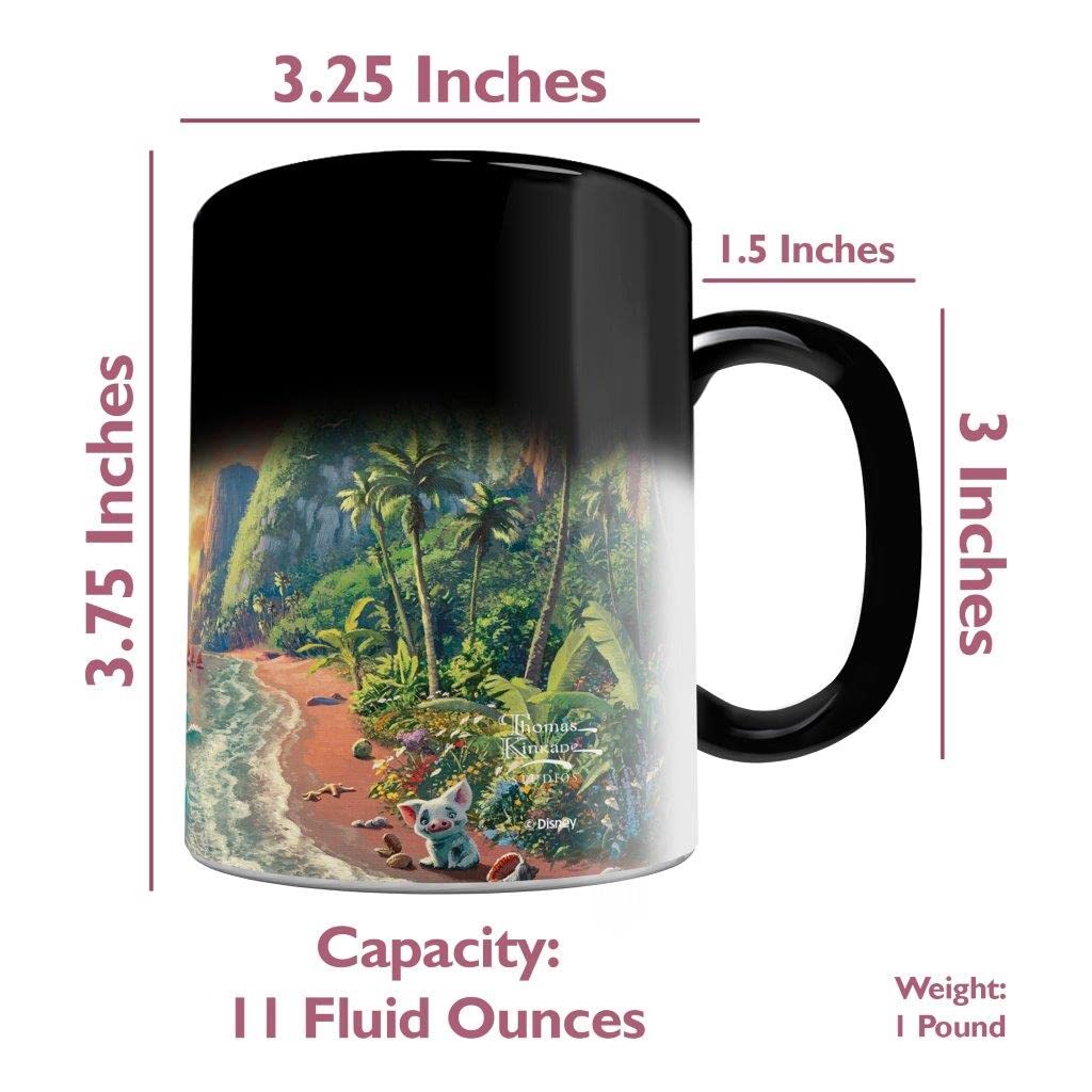 Morphing Mugs Disney – Moana – Thomas Kinkade Studios - One 11 oz Color Changing Ceramic Mug – Image Revealed When HOT Liquid Is Added!