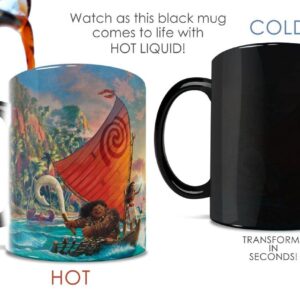 Morphing Mugs Disney – Moana – Thomas Kinkade Studios - One 11 oz Color Changing Ceramic Mug – Image Revealed When HOT Liquid Is Added!