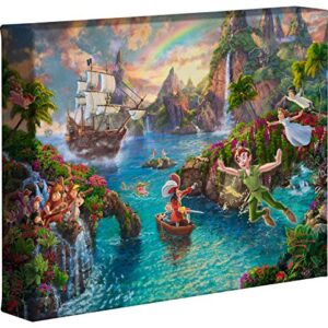 Thomas Kinkade Disney Peter Pan's Never Land 8" x 10" Gallery Wrapped Canvas | Frameless Room Wall Art | Certificate of Authenticity Included