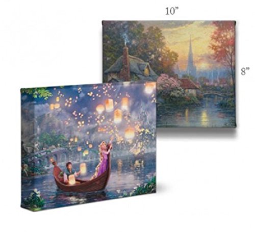 Thomas Kinkade Disney Peter Pan's Never Land 8" x 10" Gallery Wrapped Canvas | Frameless Room Wall Art | Certificate of Authenticity Included