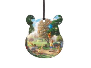 disney - winnie the pooh - tigger christopher robin eeyore and piglet – pooh shaped hanging acrylic print accessory – thomas kinkade studios