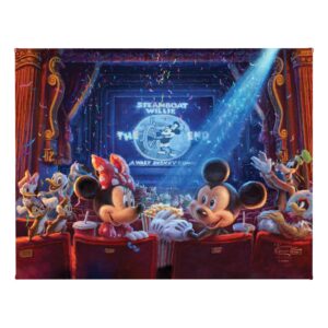 thomas kinkade disney 90 years of mickey 8" x 10" gallery wrapped canvas art | canvas wall art | certificate of authenticity included