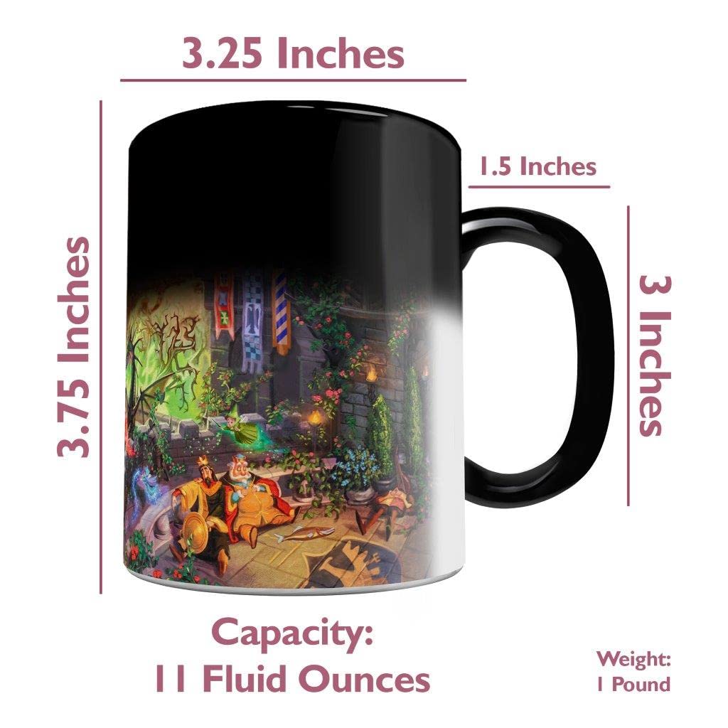 Morphing Mugs Disney – Sleeping Beauty – Maleficent’s Curse - Thomas Kinkade Studios - One 11 oz Color Changing Ceramic Mug – Image Revealed When HOT Liquid Is Added!