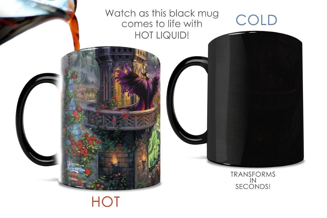 Morphing Mugs Disney – Sleeping Beauty – Maleficent’s Curse - Thomas Kinkade Studios - One 11 oz Color Changing Ceramic Mug – Image Revealed When HOT Liquid Is Added!