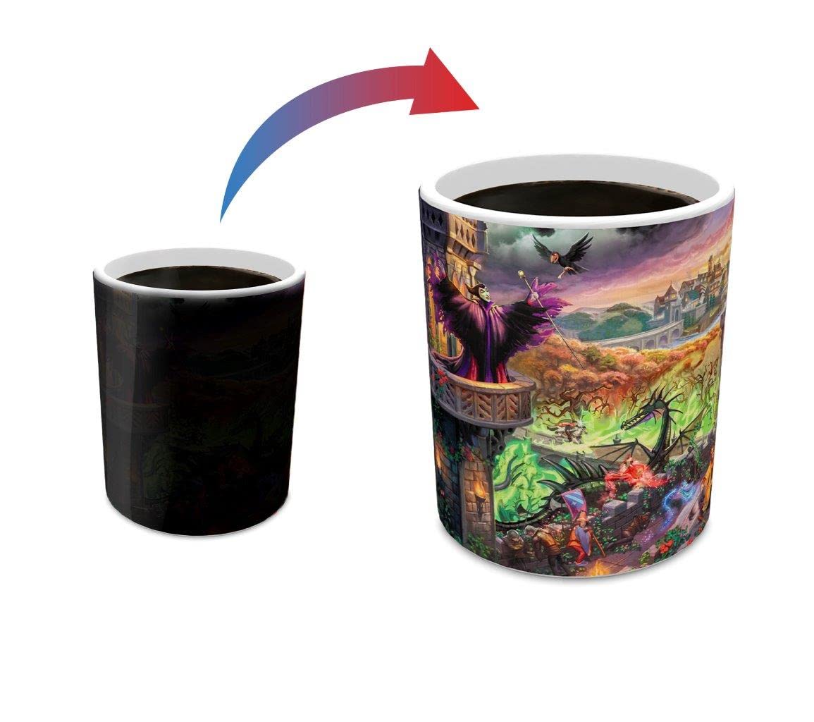 Morphing Mugs Disney – Sleeping Beauty – Maleficent’s Curse - Thomas Kinkade Studios - One 11 oz Color Changing Ceramic Mug – Image Revealed When HOT Liquid Is Added!