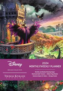 disney dreams collection by thomas kinkade studios 12-month 2024 monthly/weekly: maleficent