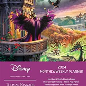 Disney Dreams Collection by Thomas Kinkade Studios 12-Month 2024 Monthly/Weekly: Maleficent