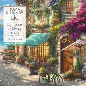 thomas kinkade lightposts for living 2024 wall calendar