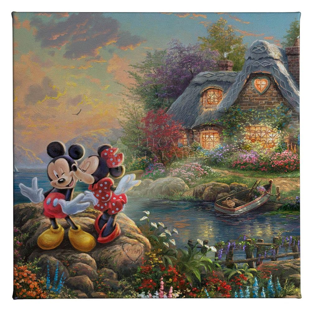 Ceaco - Thomas Kinkade - Disney Dreams Collection - Mickey and Minnie Sweetheart Cove - 750 Piece Jigsaw Puzzle