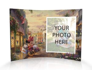 disney – minnie rocks the dots on rodeo drive – curved acrylic print – thomas kinkade studios – for newlyweds anniversaries