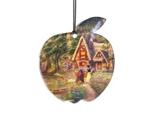 disney – the evil queen –snow white disney collection – thomas kinkade studios – apple shaped hanging acrylic print accessory – officially licensed collectible