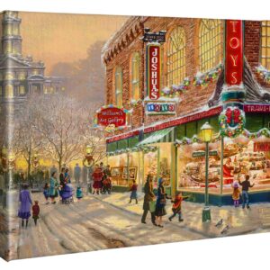 Thomas Kinkade Studios A Christmas Wish 8 x 10 Wrapped Canvas (Lionel Train Art)