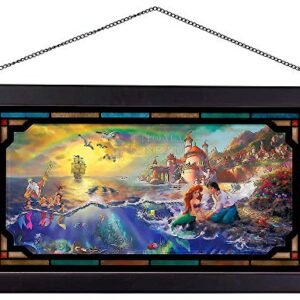 Thomas Kinkade The Little Mermaid 13″ x 23″ Framed Glass Art