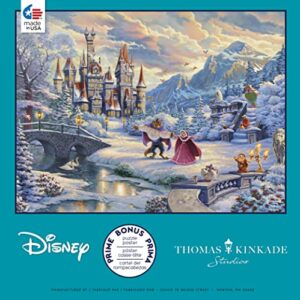 Ceaco - Thomas Kinkade - Disney Dreams Collection - Beauty and The Beast's Winter Enchantment - 750 Piece Jigsaw Puzzle