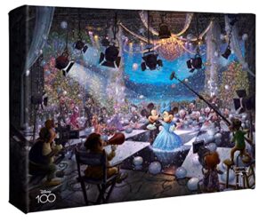 thomas kinkade studios disney 100th celebration 8" x 10" gallery wrapped canvas art | frameless canvas wall art | certificate of authenticity included