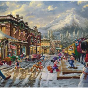 Ceaco - Thomas Kinkade - Disney - Holiday - Candy Cane Express - 1000 Piece Jigsaw Puzzle