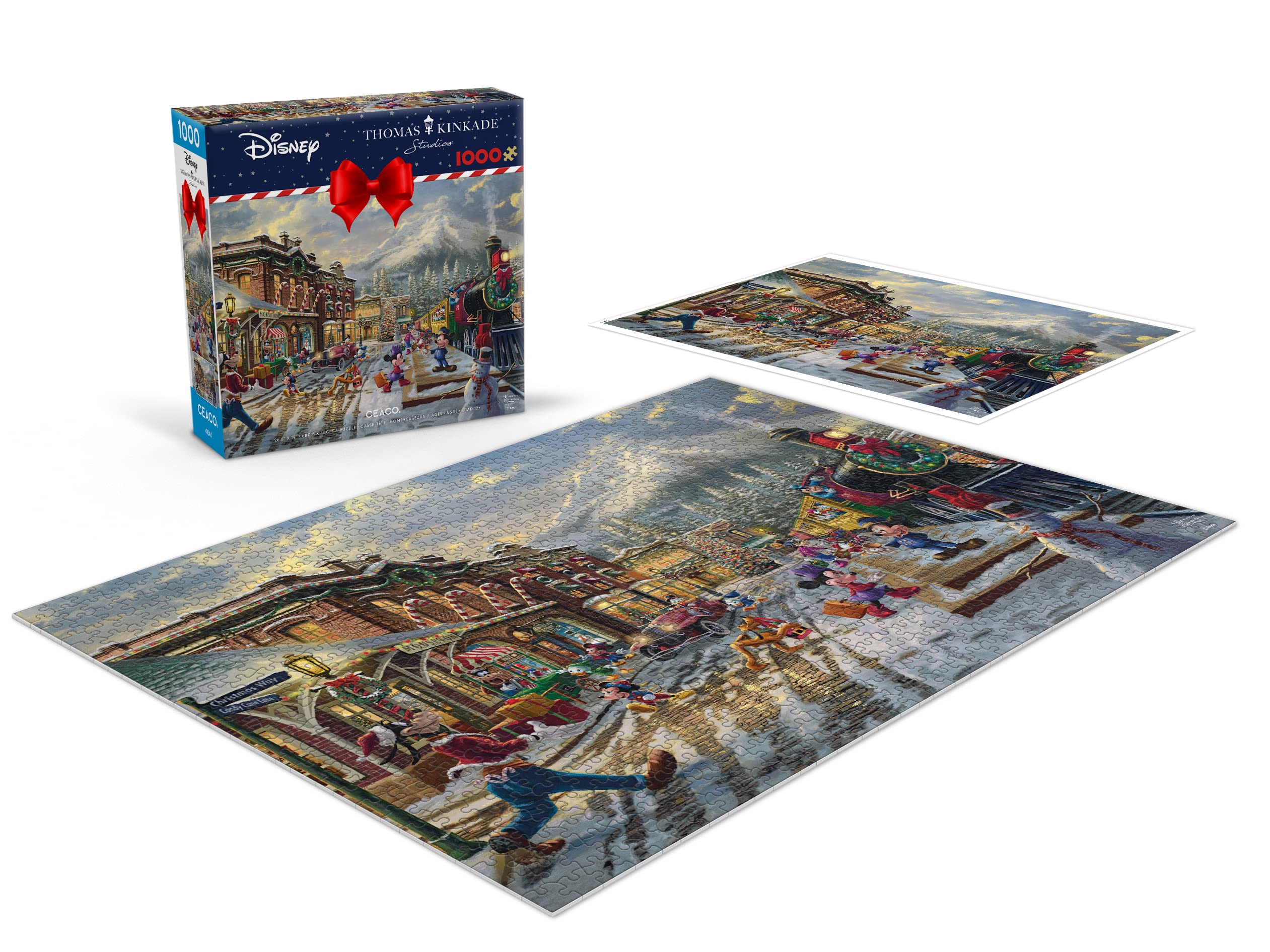 Ceaco - Thomas Kinkade - Disney - Holiday - Candy Cane Express - 1000 Piece Jigsaw Puzzle