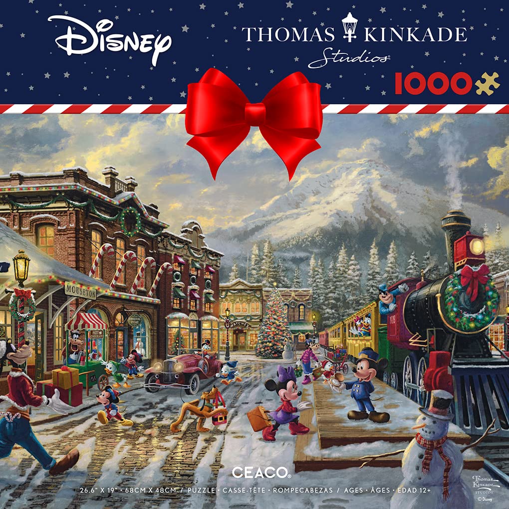 Ceaco - Thomas Kinkade - Disney - Holiday - Candy Cane Express - 1000 Piece Jigsaw Puzzle