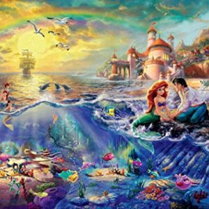 Ceaco - 4 in 1 Multipack - Thomas Kinkade - Disney Dreams Collection - Aladdin, Winnie the Pooh, Beauty & the Beast, & The Little Mermaid - (4) 500 Piece Jigsaw Puzzles