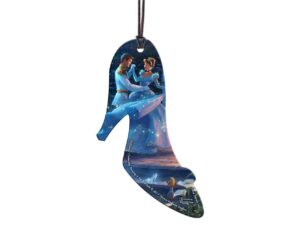 disney - cinderella - glass slipper shaped hanging acrylic print accessory – for gifting and collecting