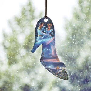 Disney - Cinderella - Glass Slipper Shaped Hanging Acrylic Print Accessory – for Gifting and Collecting